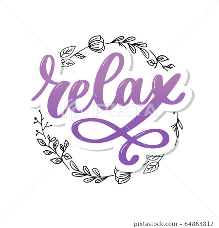 Hand drawn typography lettering phrase Relax - Stock Illustration ...