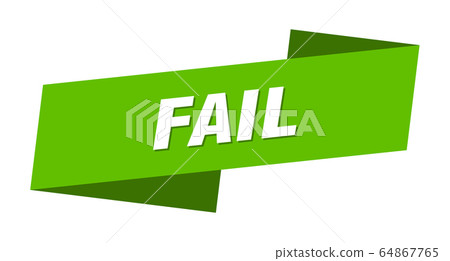 fail banner template. fail ribbon label sign - Stock Illustration ...