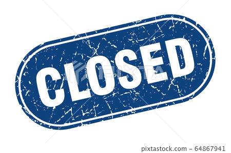 closed sign. closed grunge blue stamp. Label - Stock Illustration ...