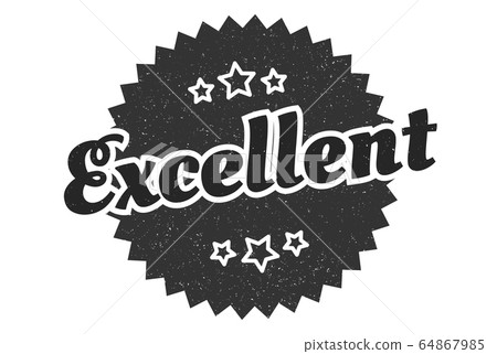 excellent sign. excellent round vintage retro - Stock Illustration ...