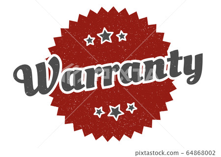 warranty sign. warranty round vintage retro label. - Stock Illustration ...