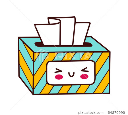 Paper napkins. Cute little character. - Stock Illustration [64870990 ...