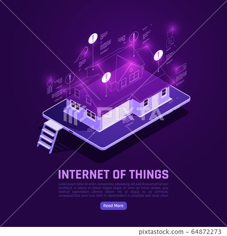 Internet Of Things Isometric Poster-插圖素材 [64872273] - PIXTA圖庫