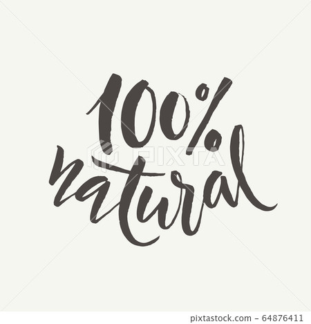 Eco lifestyle natural calligraphy hand written... - Stock Illustration ...
