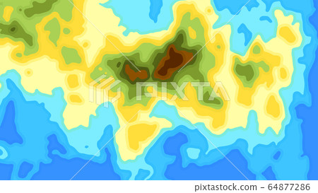 island in sea design style - Stock Illustration [64877286] - PIXTA