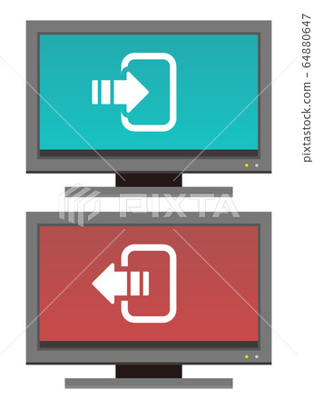 Computer login / logout screen - Stock Illustration [64880647] - PIXTA