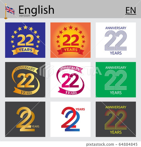 Set of number 22 templates - Stock Illustration [64884845] - PIXTA