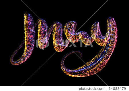 The month of May word done by colorful confetti... - Stock Illustration ...