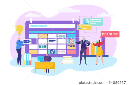 Business team process, vector illustration.... - Stock Illustration ...