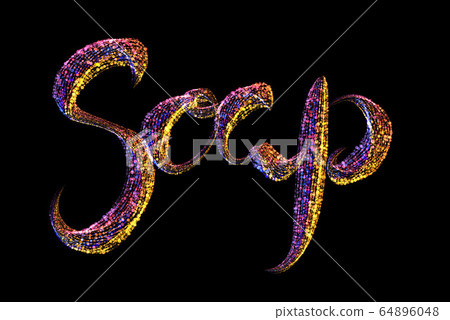 Handwritten word Soap made of colorful... - Stock Illustration ...