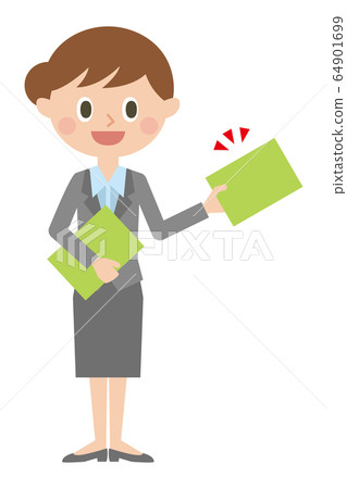 Handing out leaflets for women - Stock Illustration [64901699] - PIXTA