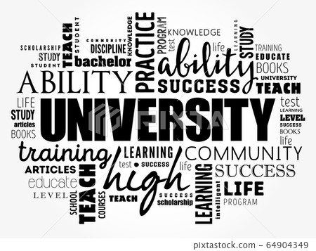 University word cloud collage - Stock Illustration [64904349] - PIXTA