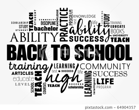 Back to School word cloud collage - Stock Illustration [64904357] - PIXTA