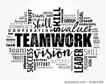 Teamwork word cloud collage - Stock Illustration [64904366] - PIXTA