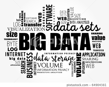 Big Data word cloud collage, technology concept - Stock Illustration [64904381] - PIXTA