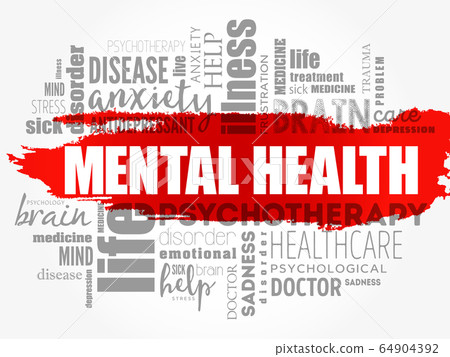 Mental health word cloud collage - Stock Illustration [64904392] - PIXTA