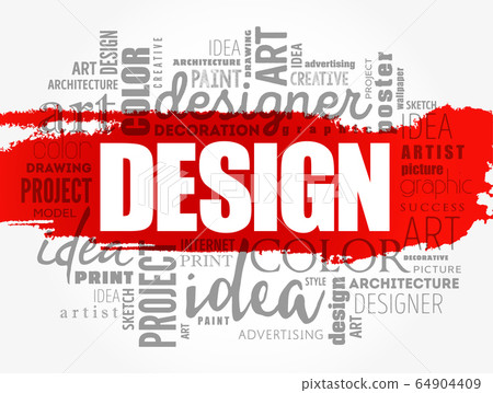 DESIGN word cloud collage, creative concept - Stock Illustration ...