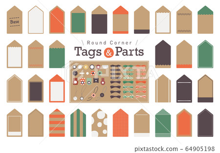 Rounded tag set - Stock Illustration [64905198] - PIXTA