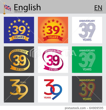 Set of number 39 templates-插圖素材 [64909595] - PIXTA圖庫