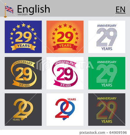 Set of number 29 templates - Stock Illustration [64909596] - PIXTA