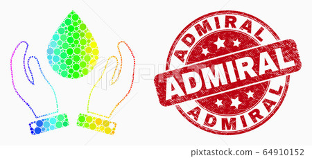 Vector Bright Dotted Water Drop Care Hands Icon... - Stock Illustration ...