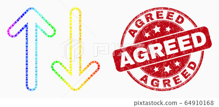 Vector Rainbow Colored Dotted Vertical Exchange... - Stock Illustration ...