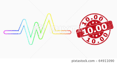 Vector Bright Pixel Pulse Signal Icon and... - Stock Illustration ...