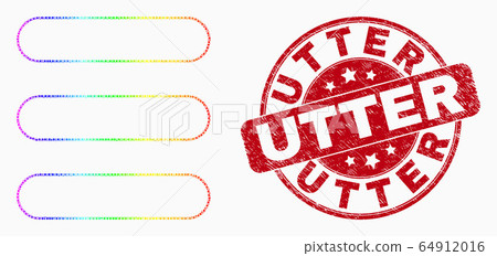 Vector Spectrum Pixel Menu List Icon and... - Stock Illustration ...