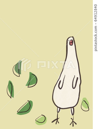 Background with vertically extending birds - Stock Illustration ...
