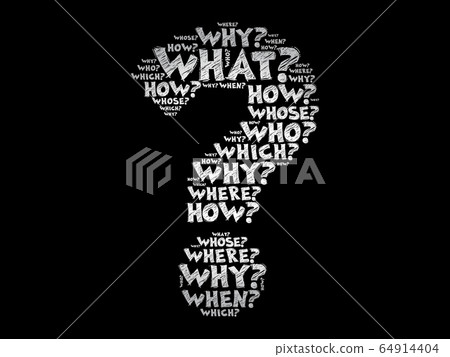 Question mark, word cloud background - Stock Illustration [64914404 ...