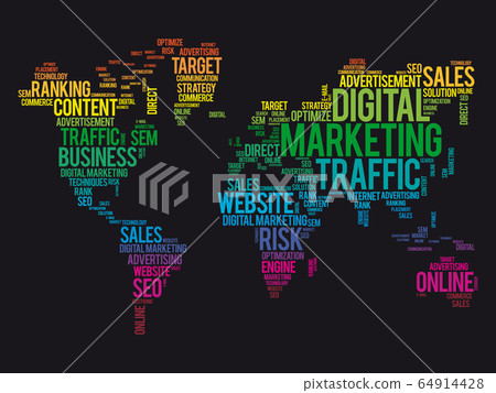 Digital Marketing word cloud - Stock Illustration [64914428] - PIXTA