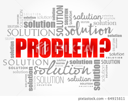 Problem and solution word cloud collage - Stock Illustration [64915811 ...