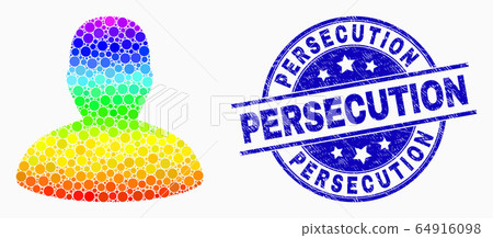 Vector Bright Pixelated Man Icon and Distress... - Stock Illustration ...