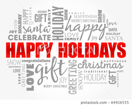Happy Holidays word cloud collage - Stock Illustration [64916555] - PIXTA