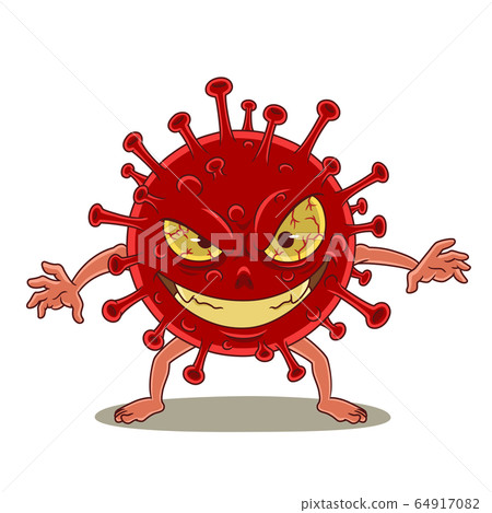 Cartoon character of Coronavirus, Covid-19. - Stock Illustration ...