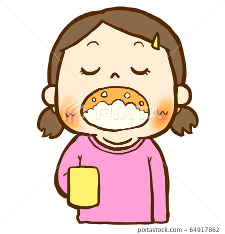 Girl gargling - Stock Illustration [64917862] - PIXTA
