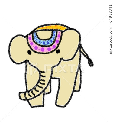 Fashionable elephant - Stock Illustration [64918381] - PIXTA