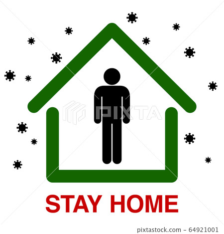 STAYHOME Home stay pictogram - Stock Illustration [64921001] - PIXTA