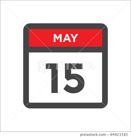 May 15 calendar icon w day of month - Stock Illustration [64921585] - PIXTA