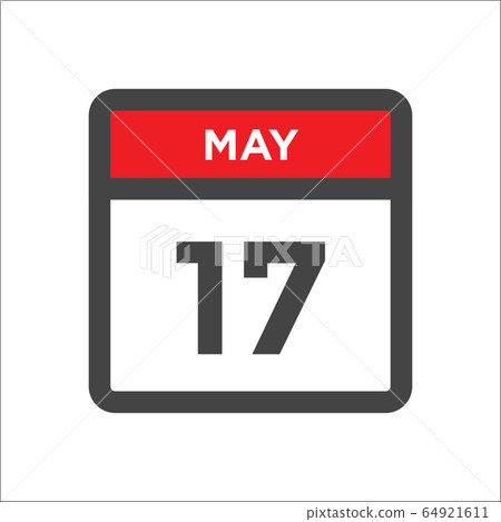 May 17 calendar icon w day of month - Stock Illustration [64921611] - PIXTA