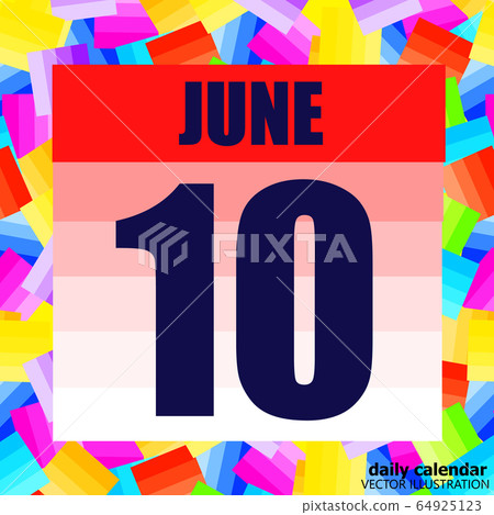 June 10 icon. For planning important day....-插圖素材 [64925123] - PIXTA圖庫