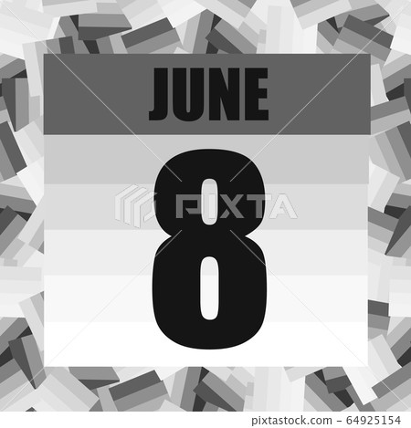 June 8 icon. For planning important day. Banner... - Stock Illustration ...