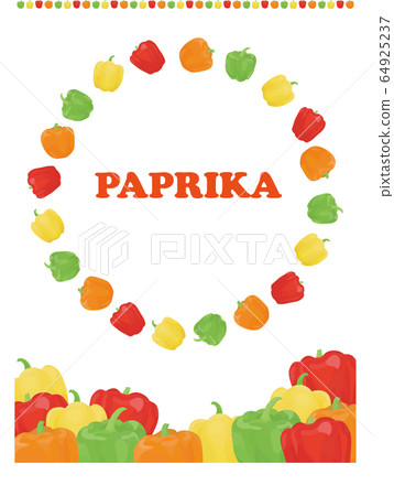 Paprika design decoration material - Stock Illustration [64925237] - PIXTA