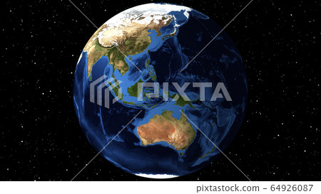 illustration of Beautiful rotating Earth. View - Stock Illustration ...