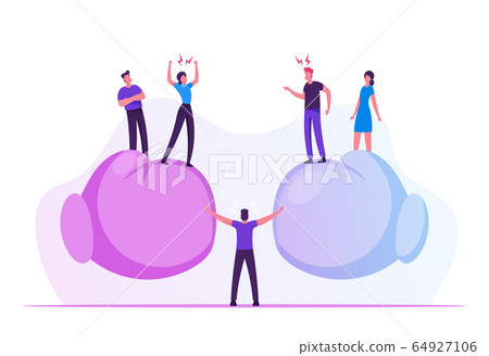 People Arguing and Yelling to Each Other... - Stock Illustration ...