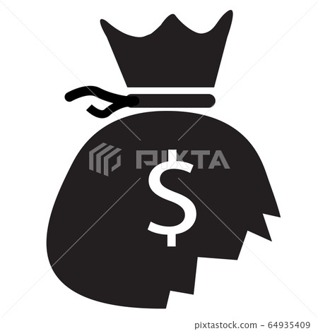 money lost icon on white background. flat... - Stock Illustration ...