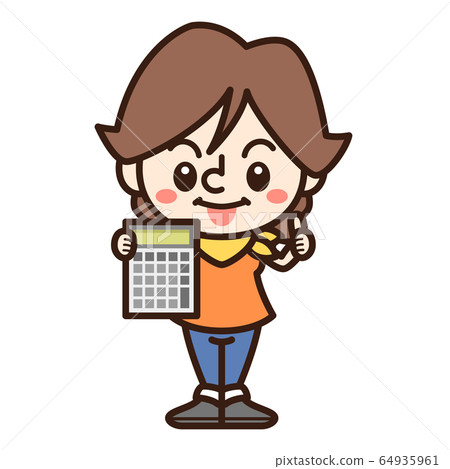 Female calculator - Stock Illustration [64935961] - PIXTA
