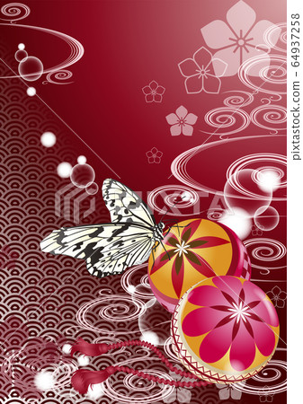Butterfly Japanese pattern - Stock Illustration [64937258] - PIXTA