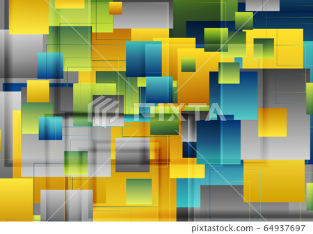 Colorful glossy squares abstract technology - Stock Illustration ...