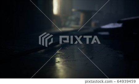 frightening abandoned factory at night - Stock Illustration [64939459 ...